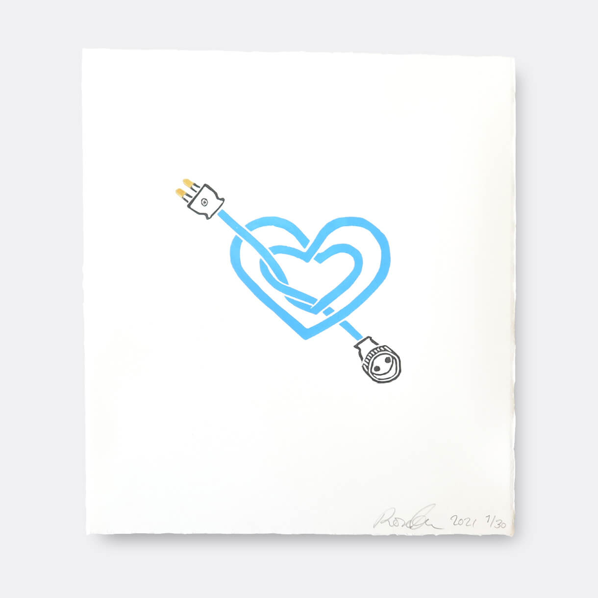 Cable Arrow Heart (Blue Version), 2021 – V1 Gallery